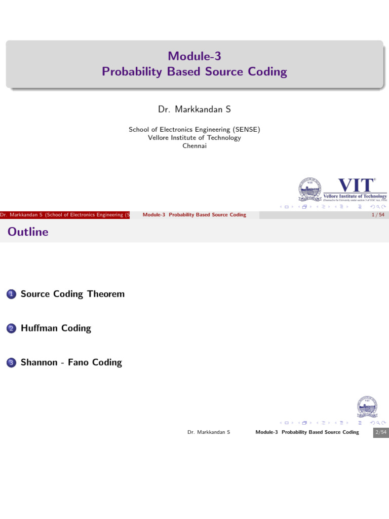 Information Theory Module 3 | PDF