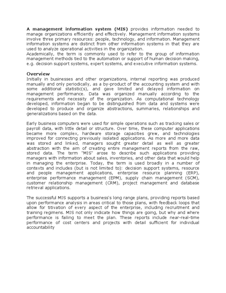Understanding Management Information Systems | PDF | Management ...