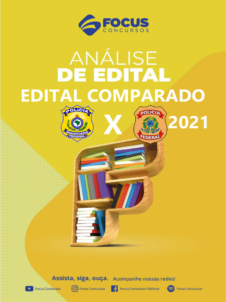 PF X PRF Edital Comparado 2021 | PDF