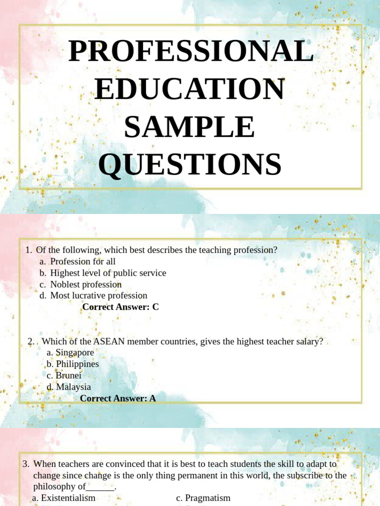Prof - Ed Questions | PDF