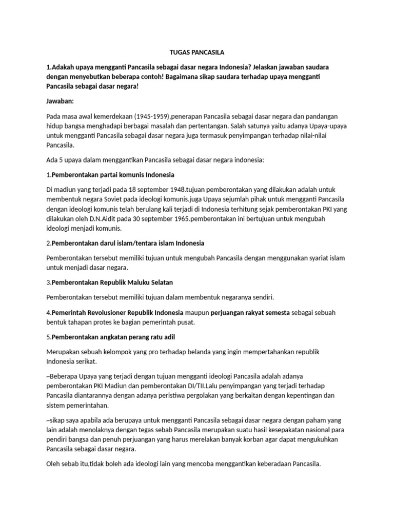 Tugas Pancasila Eka Asfiyanti 1a | PDF