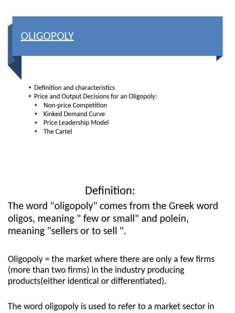 Oligopoly Slide | PDF