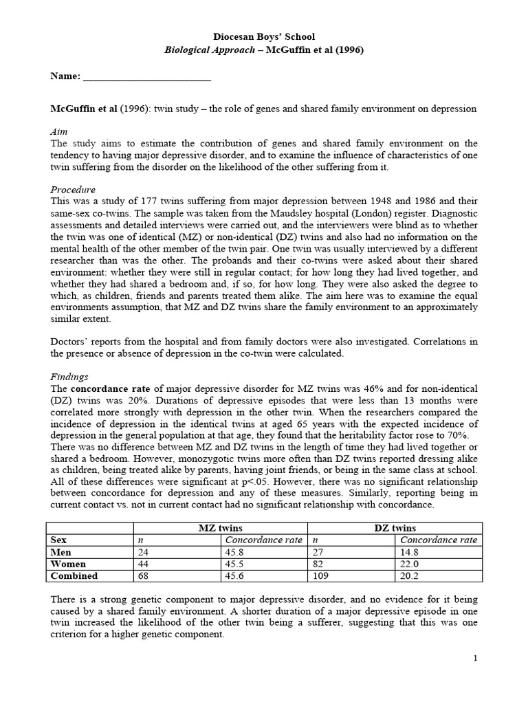 McGuffin Et Al | PDF