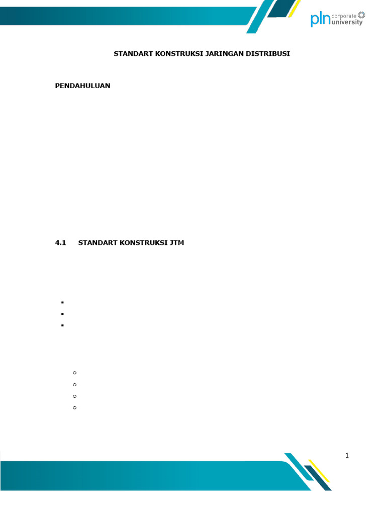 Standart Konstruksi Jaringan Distribusi | PDF