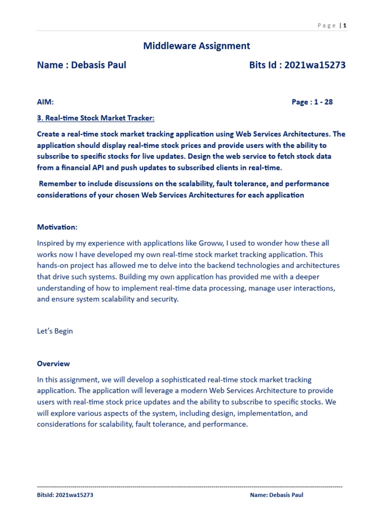 Middleware Debasis 2021wa15273 | PDF