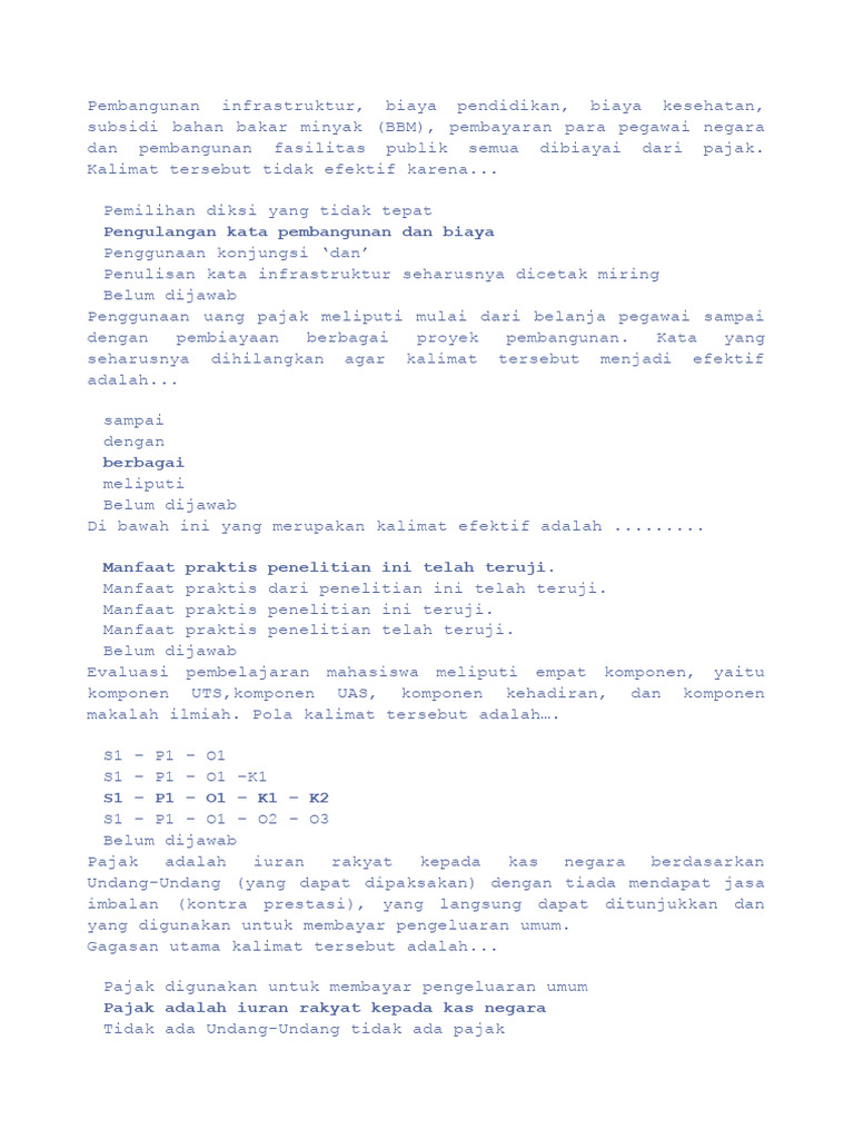 BHS Kita - Uas Bindo | PDF