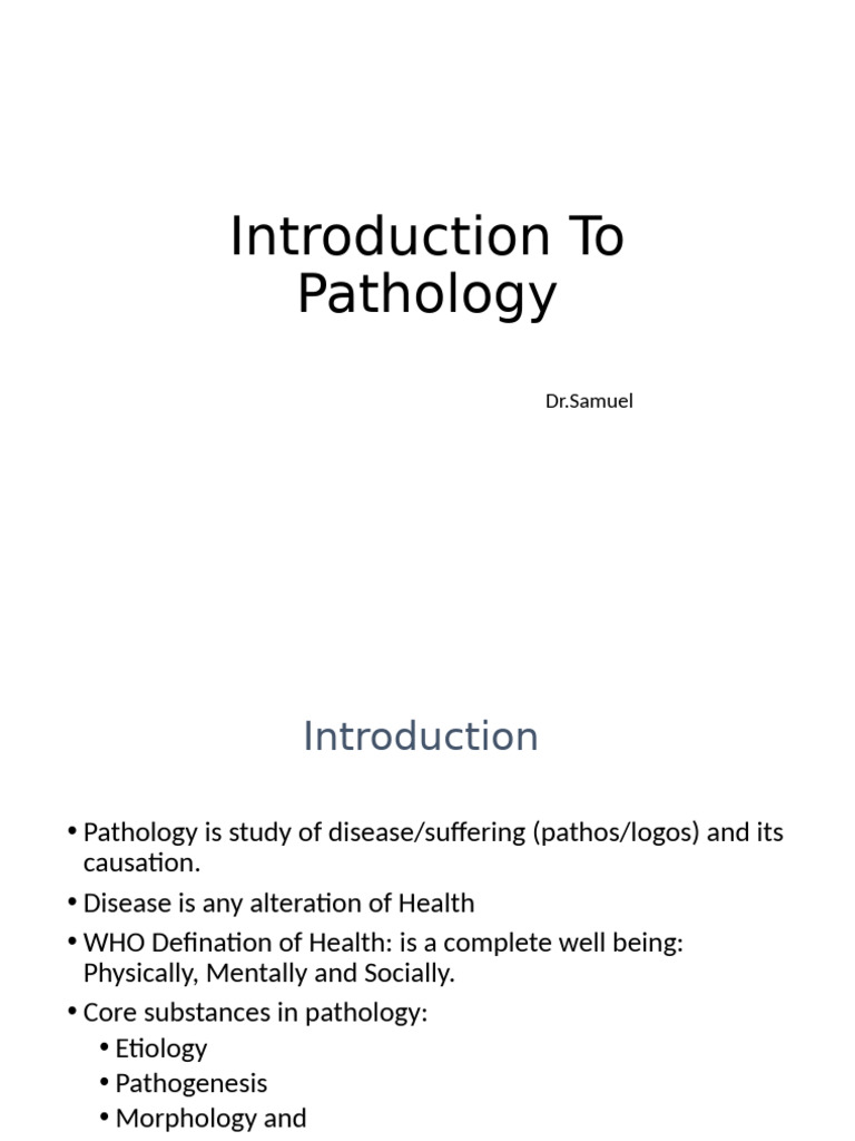 Introduction to Pathology Overview | PDF | Pathology | Biopsy