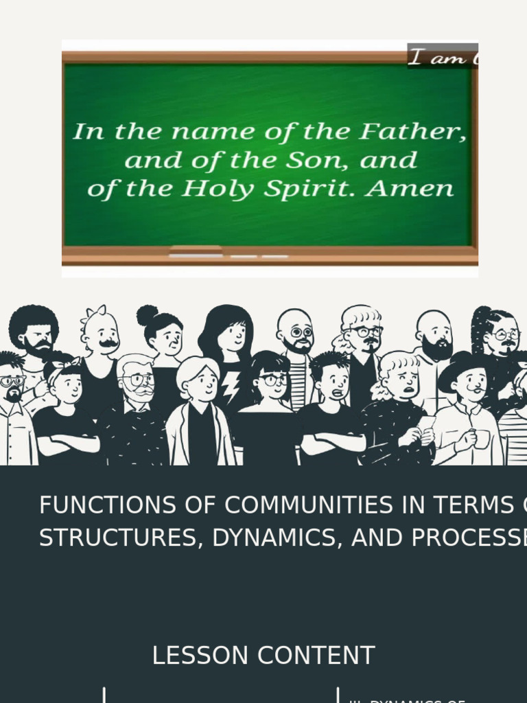Functions of Communities in Terms of Structures, Dynamics, And Processes.pptxok | PDF