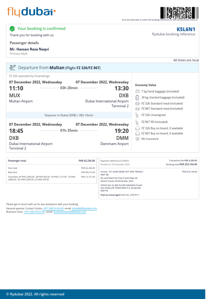 Flydubai Document | PDF