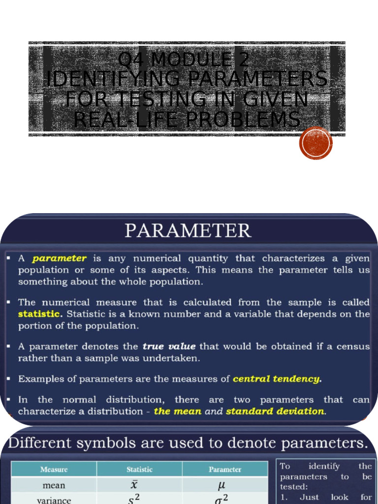 Module 2 Identifying Parameters | PDF