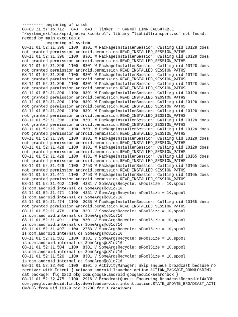 Standby Android Log 2024 0811 020357 | PDF