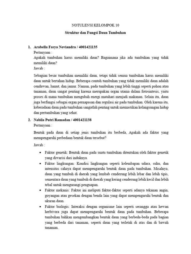 Notulensi Kelompok 10 | PDF