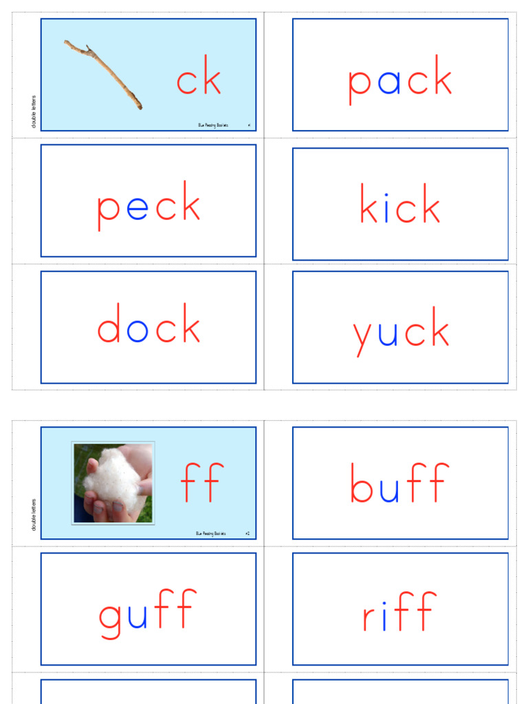 Blue Reading Single Word Mini Booklets | PDF