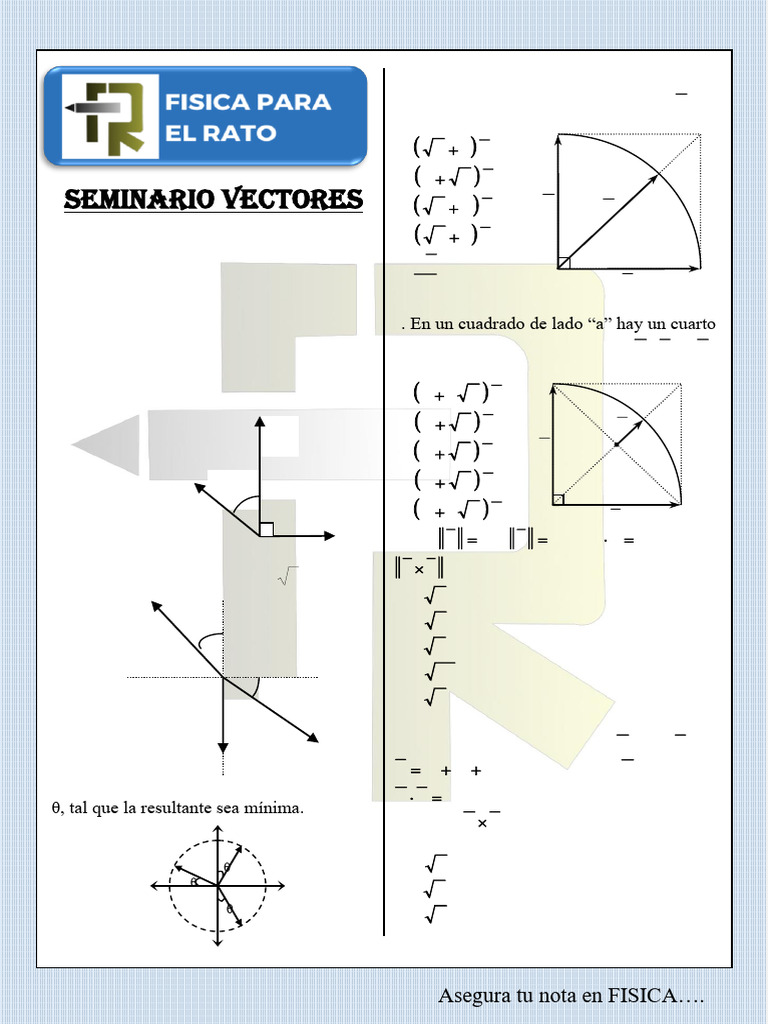 Seminario Ejercicios Vectores Pdf