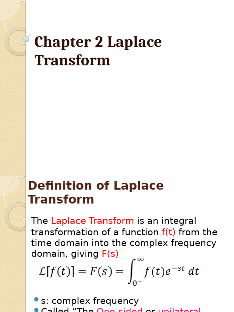 Understanding Laplace Transform Basics | PDF | Laplace Transform ...