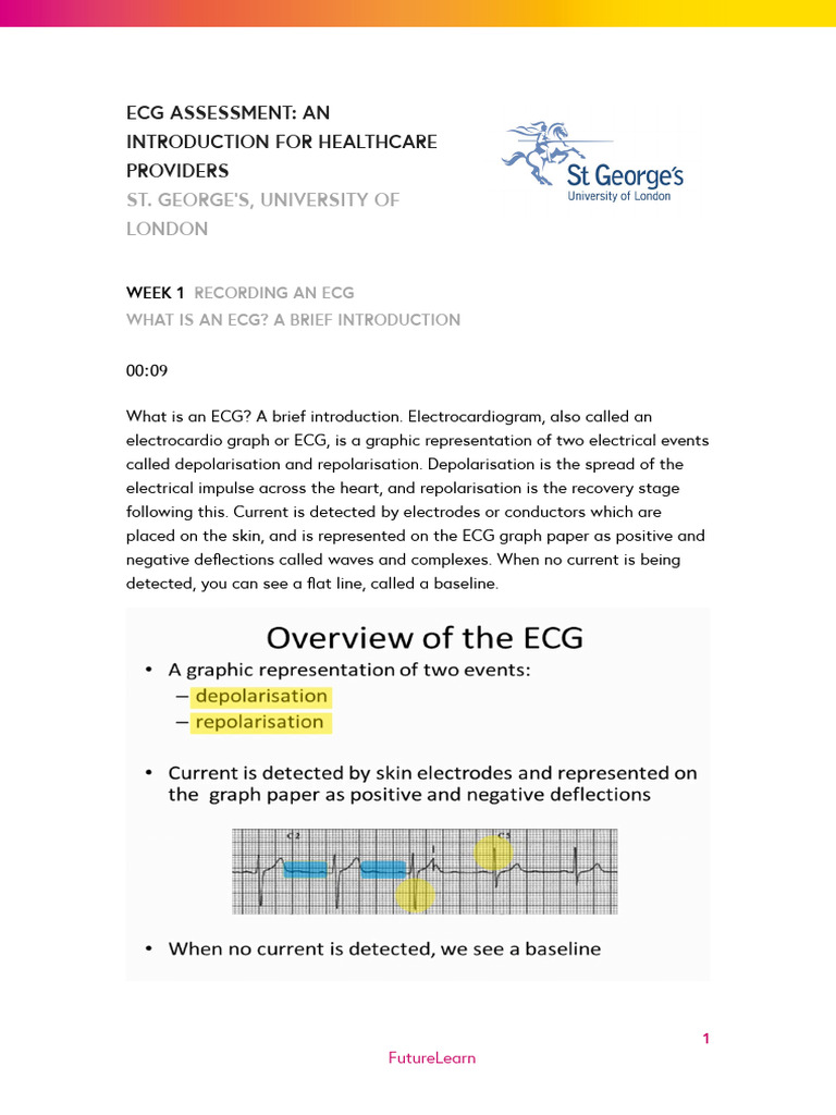 What Is An ECG A Brief Introduction Transcript | PDF ...