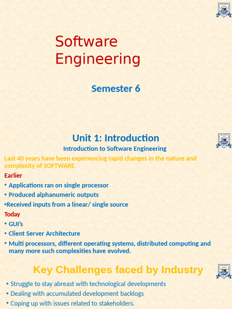 UNIT - 1 PPT Software Engineering | PDF