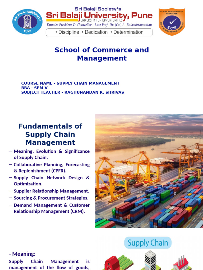 Bba Ty Sem V SCM Unit 1 | PDF