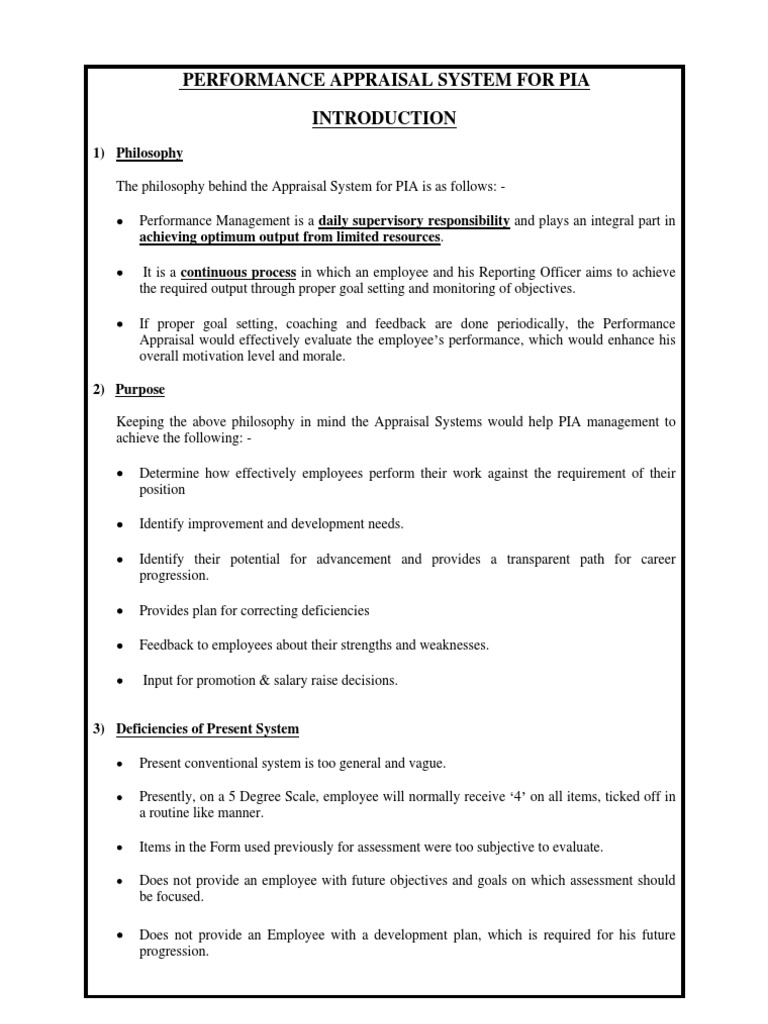 Guidelines To Pas Introduction | PDF | Performance Appraisal ...