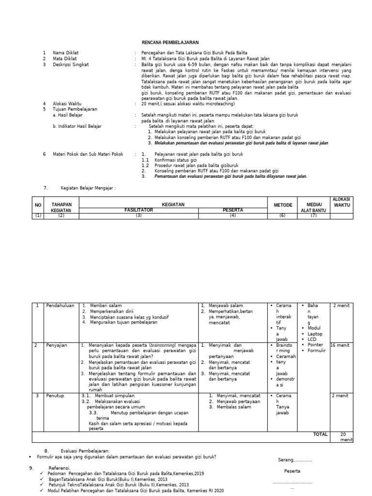Contoh RP Microteaching | PDF