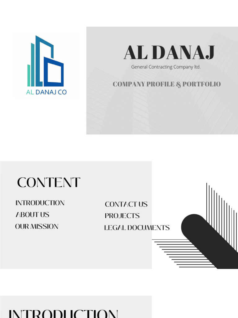 AL DANAJ Contracting Company Profile - r04 | PDF