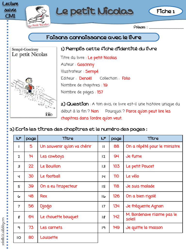 Le Petit Nicolas Correction S | PDF