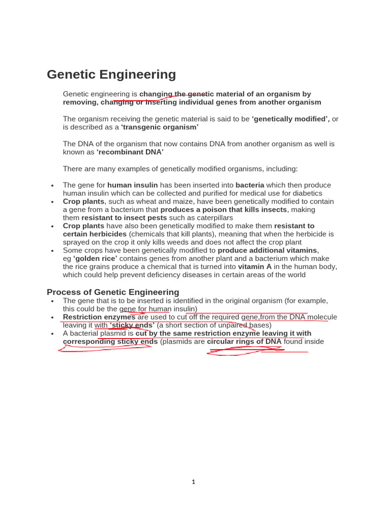 Genetic Engineering | PDF