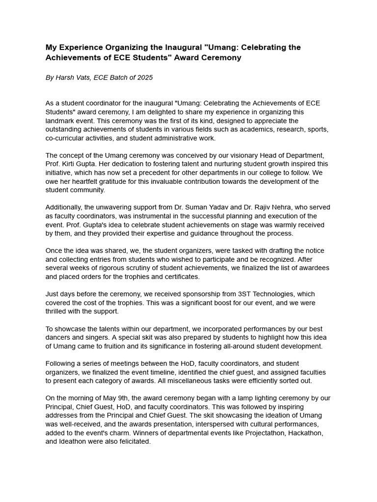 Umang by Harsh Vats | PDF