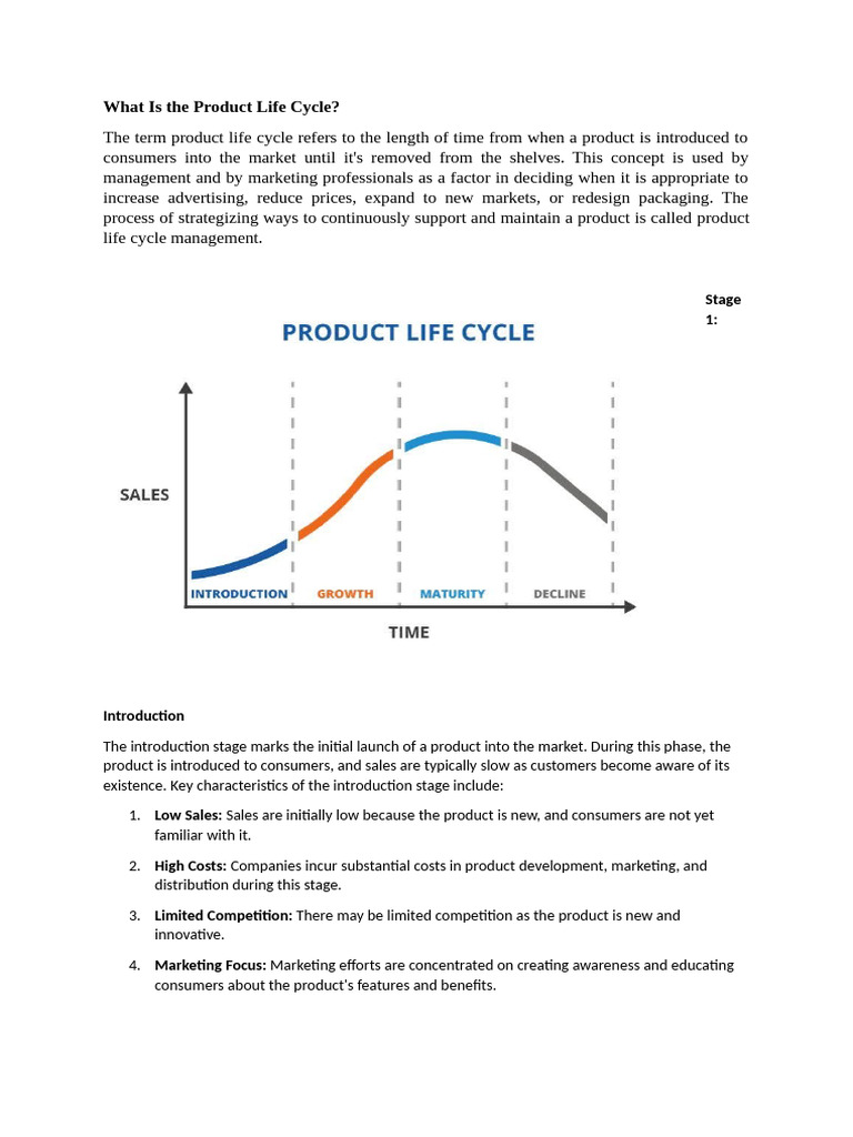 Notes On Product Life Cycle | PDF