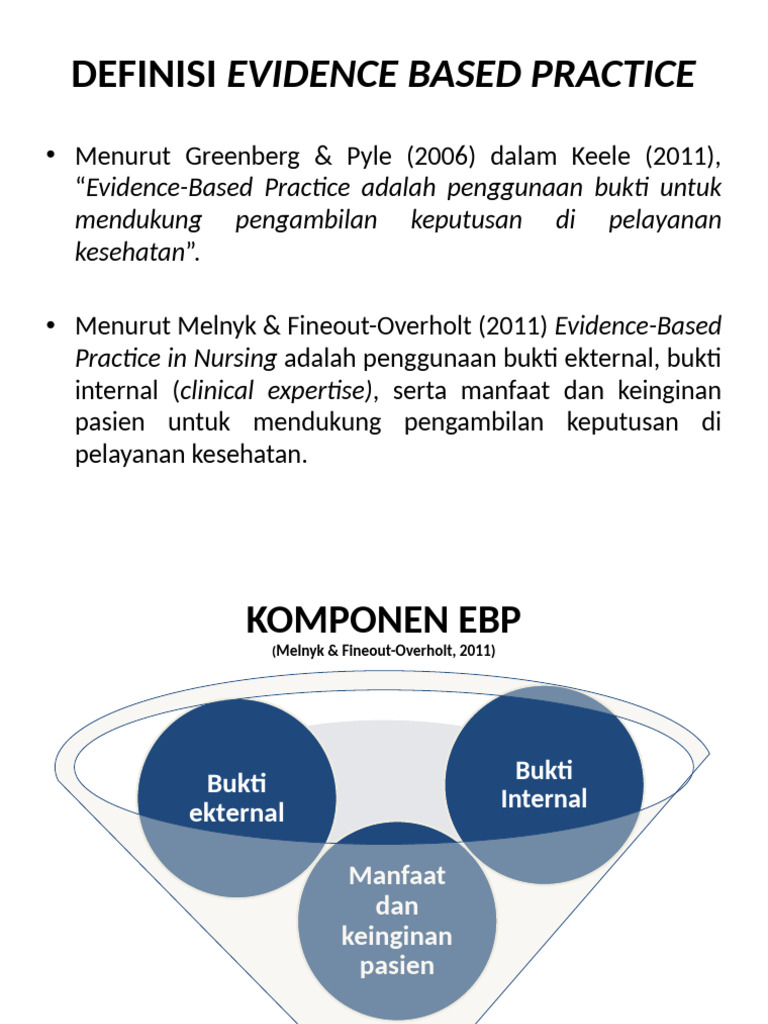 Konsep Evidence Based Practice in Nursing (EBPN) & 7 Steps | PDF