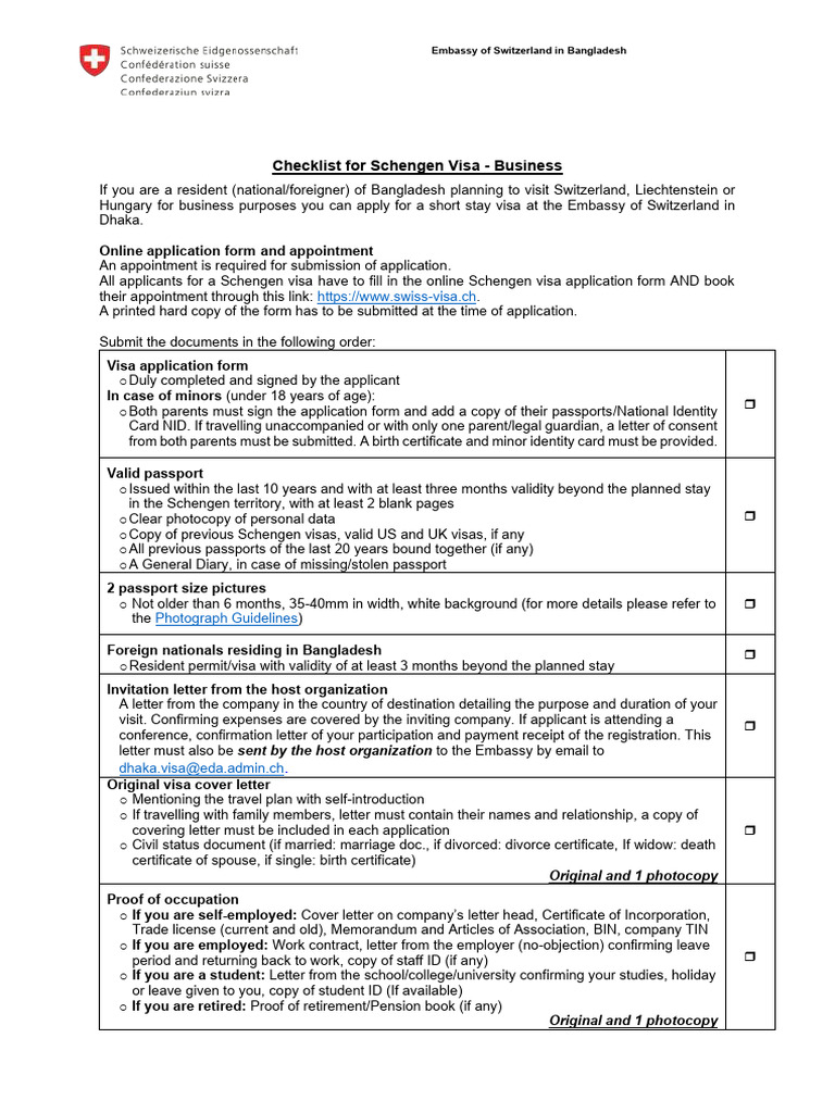 checklist-schengen-business-visa_EN | PDF