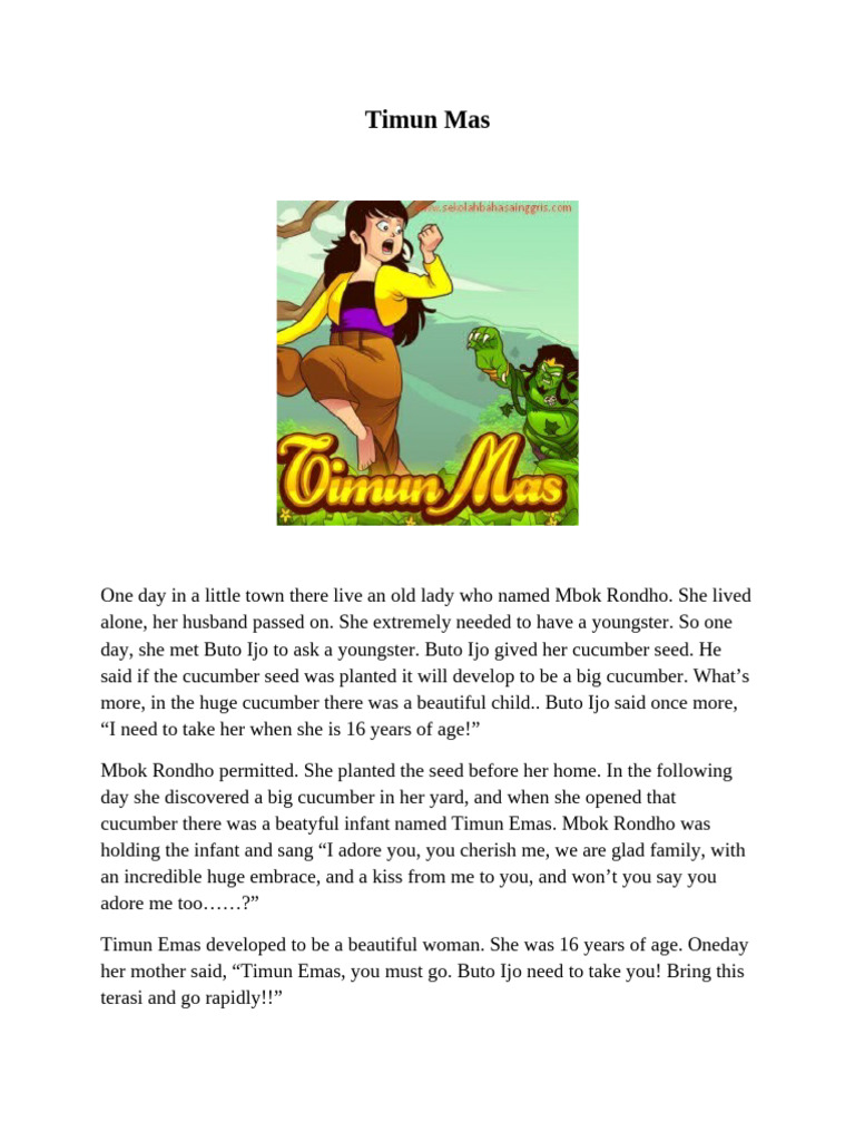 Timun Mas 1 | PDF