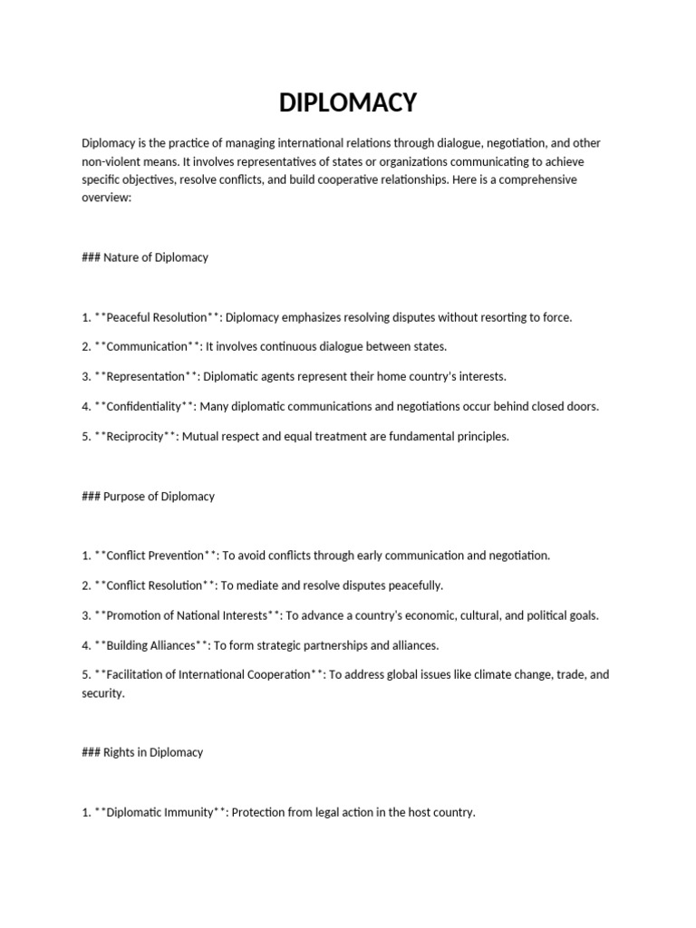 DIPLOMACY | PDF