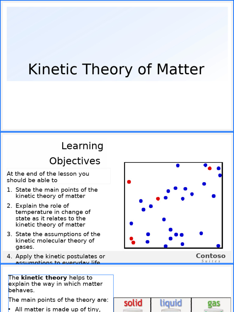 Kinetic Theory of Matter Explained | PDF | Gases | Physics