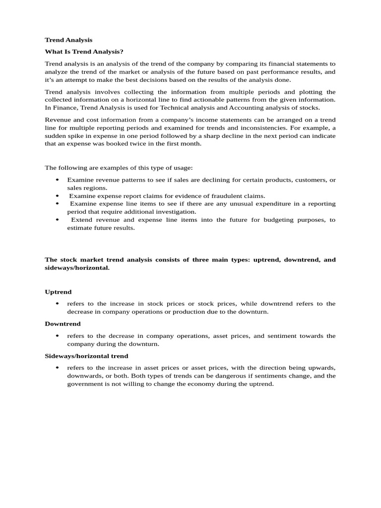 Trend Analysis | PDF