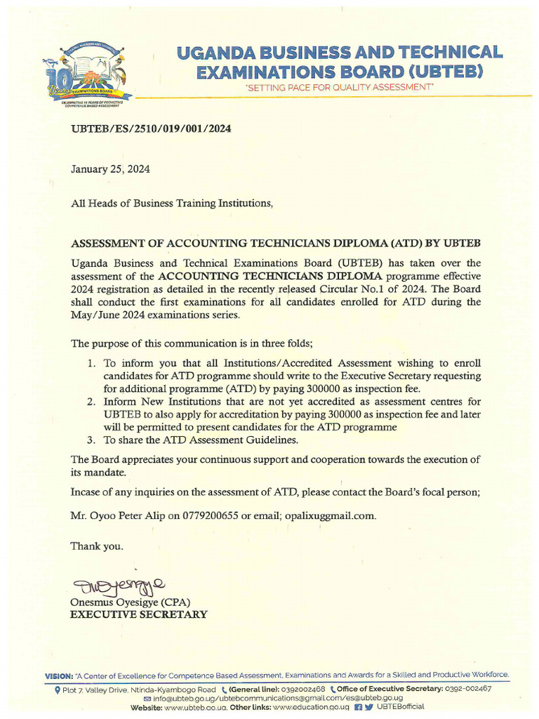 Atd Guidelines by Ubteb 25.jan.2024 | PDF