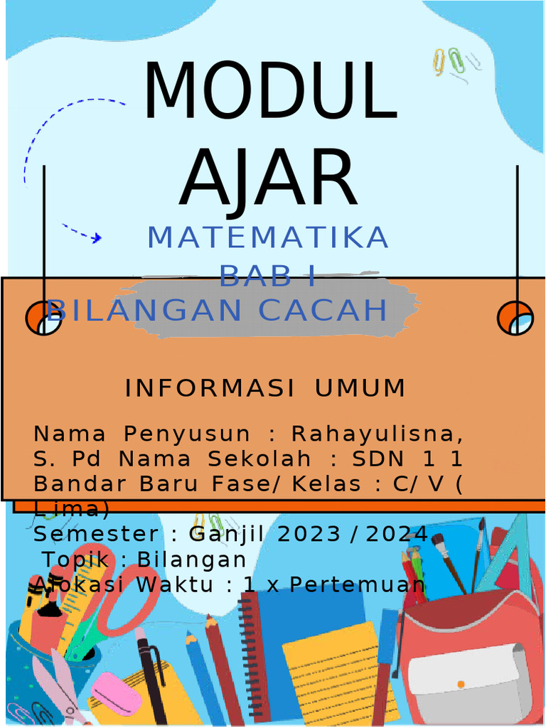 Modul Ajar Matematika - MODUL AJAR MATEMATIKA KELAS V BAB I BILANGAN ...
