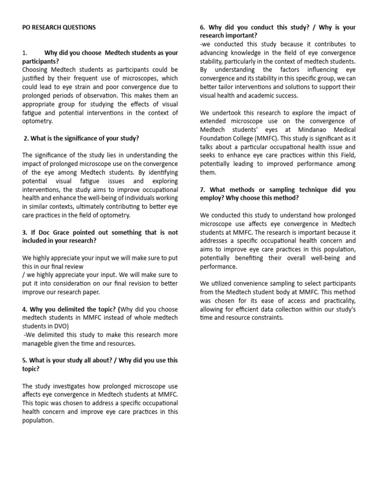 Po Questions | PDF