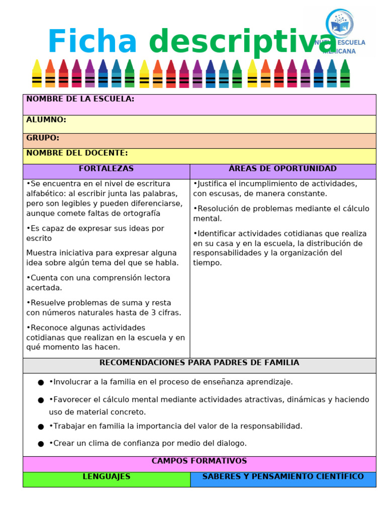 Ficha: Descriptiva | PDF