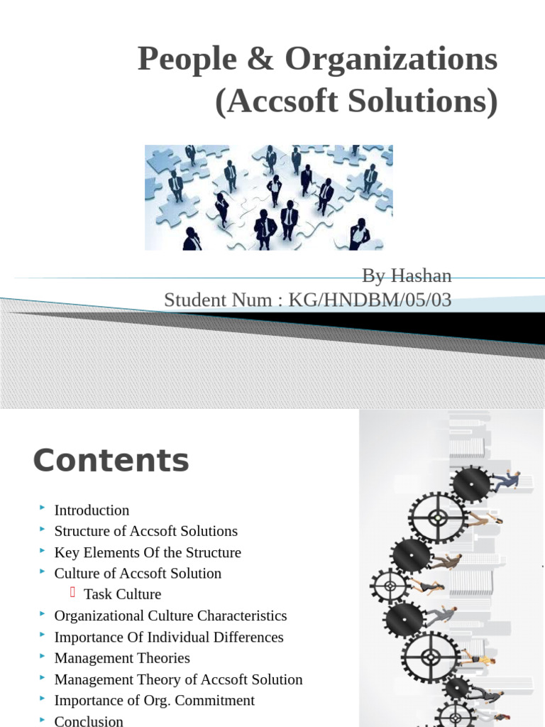 People & Organizations Presentation | PDF
