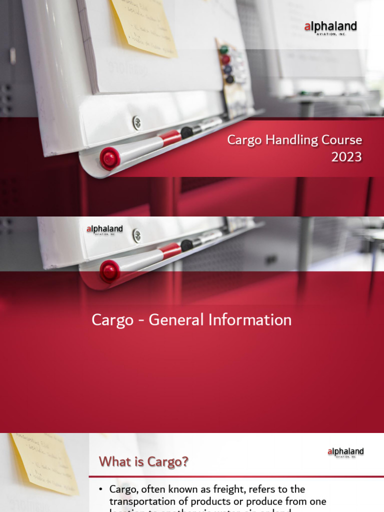 Cargo Handling Training 2023 | PDF