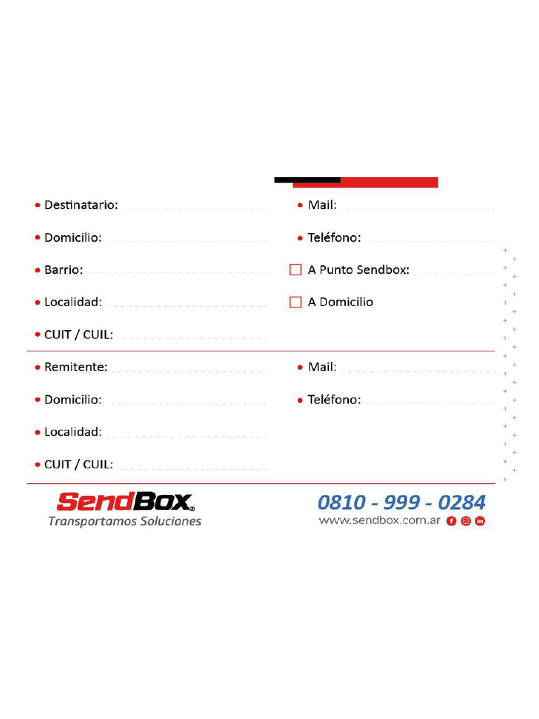 Sendbox Rotulo Modelo | PDF