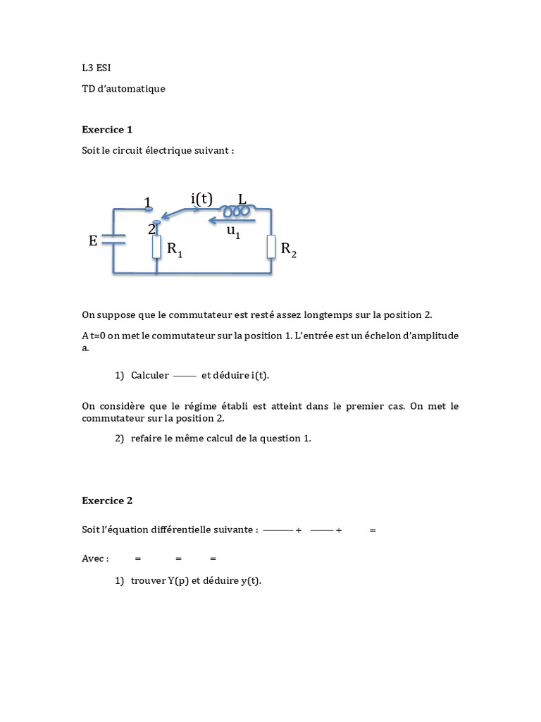 TD L3 Automatique | PDF