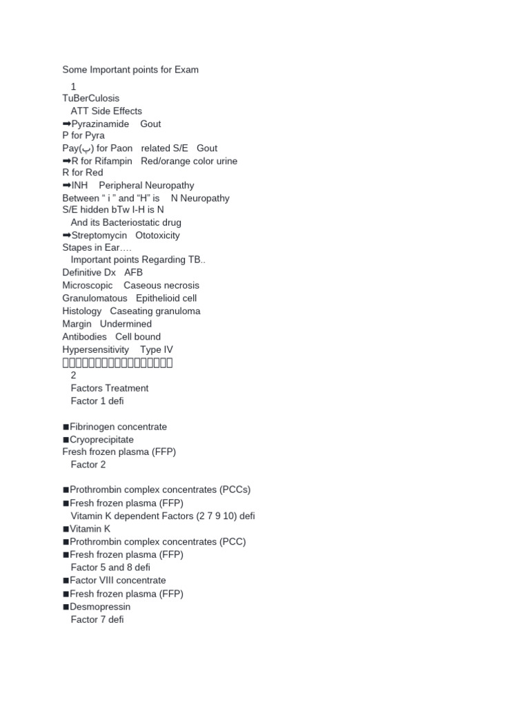 Some Important Points For Exam Sindhu | PDF
