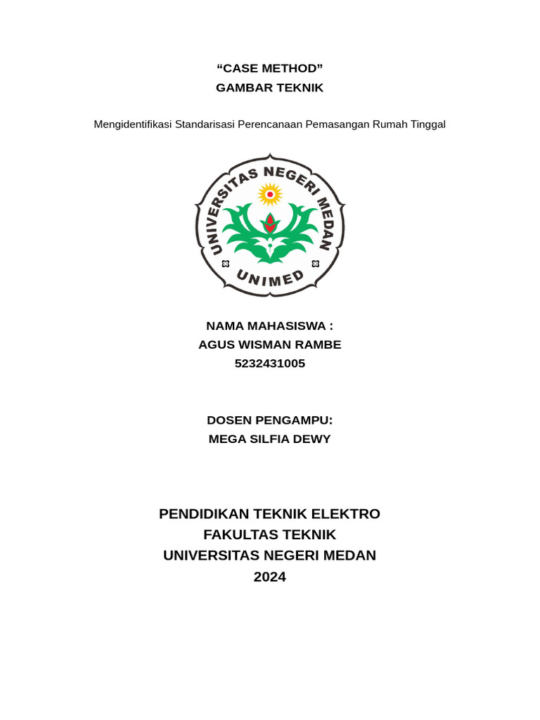 Agus Wisman Rambe - Case Method - Gambar Teknik | PDF