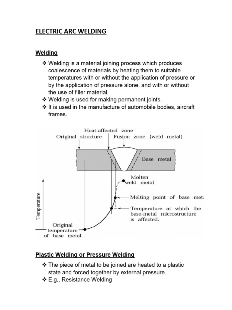 Electric Arc Welding Notes | PDF