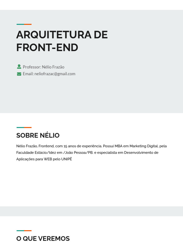Arquitetura de Front-End | PDF