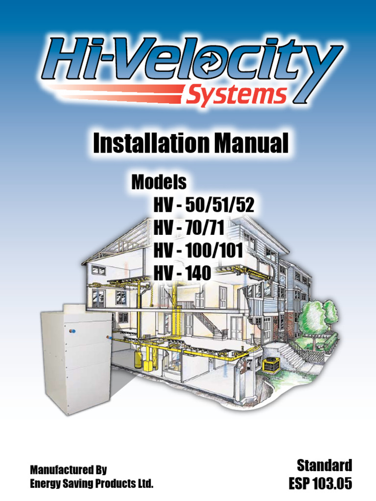 Series HV Installation Manual ESP 103.05 071706 | PDF