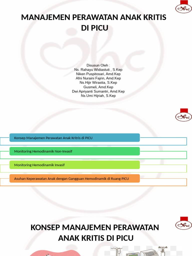 PRESENTASI - Manajemen Keperawatan Anak Sakit Kritis Di PICU | PDF