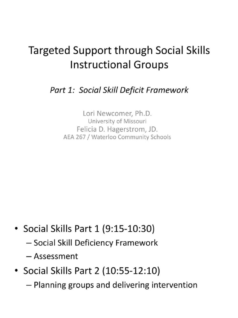 Social Skills | PDF